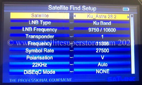 Satellite finder meters UK. Primesat PR8000, SF700, STF9000, SF500 ...